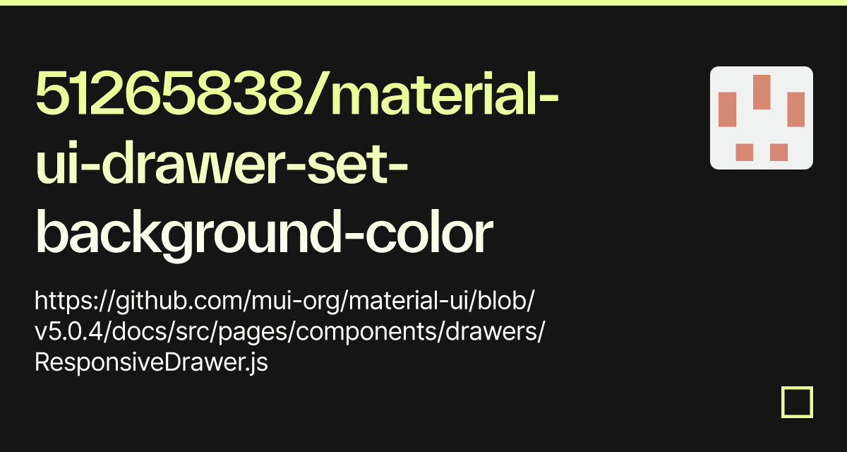 51265838/material-ui-drawer-set-background-color - Codesandbox