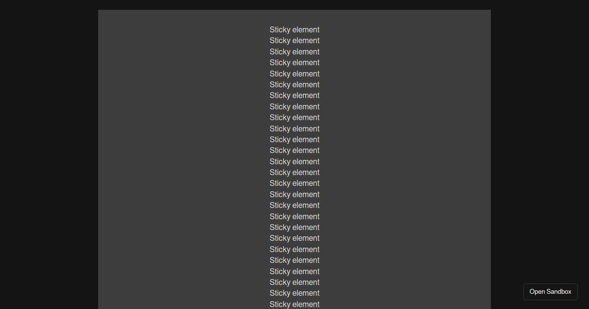 Viewport Simple React Codesandbox