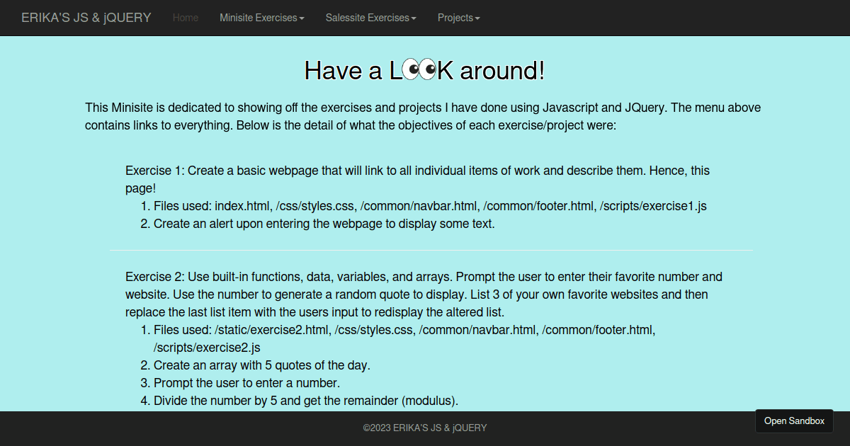 erikamart/js-jquery-work - Codesandbox
