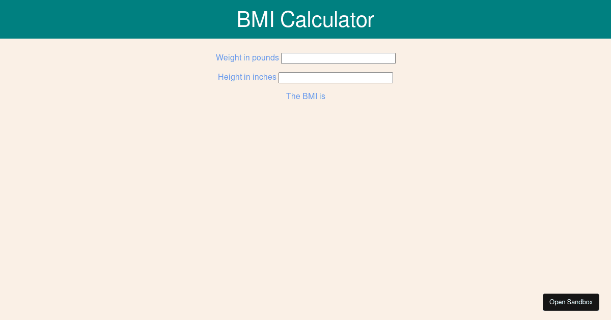 bmi-calculator - Codesandbox