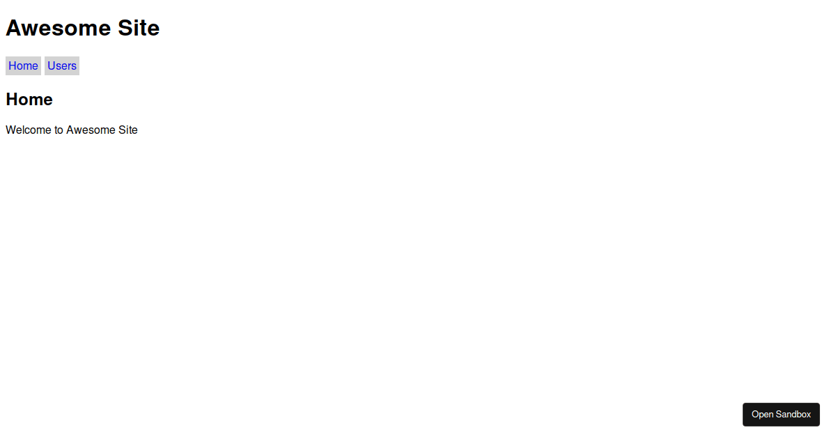 Solid App Router Example (forked) - Codesandbox