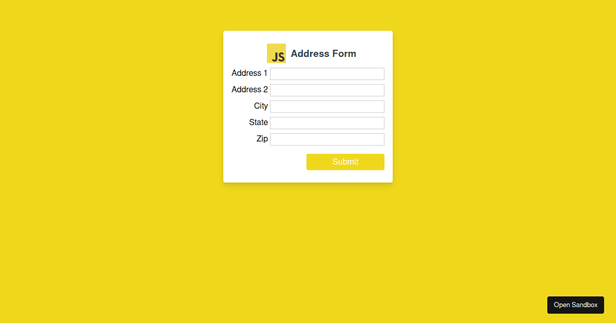 AV Elements Plain JS - Codesandbox