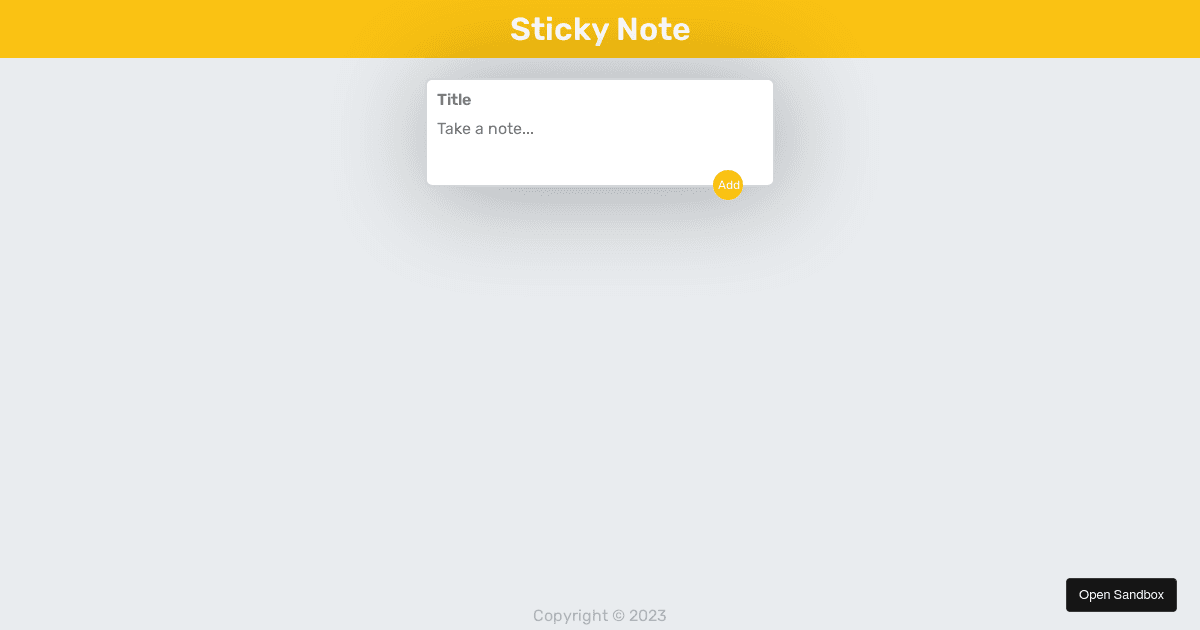 sticky-note-app - Codesandbox sticky-note-app - Codesandbox