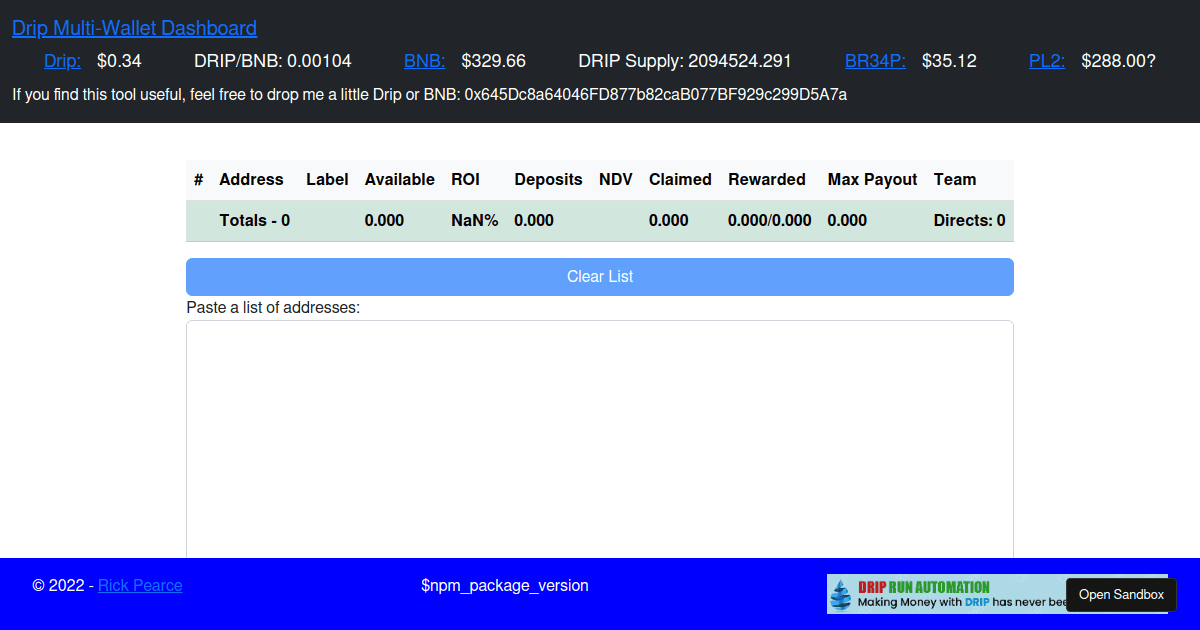 drip-multi-wallet-dashboard - Codesandbox