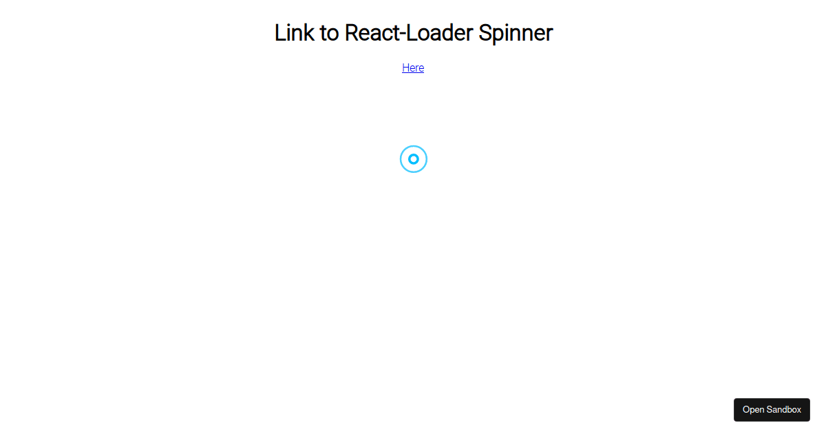 Loading Spinner Component - Codesandbox