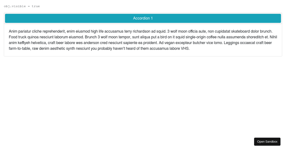 Using .sync modifier with b-collapse.visible - Codesandbox