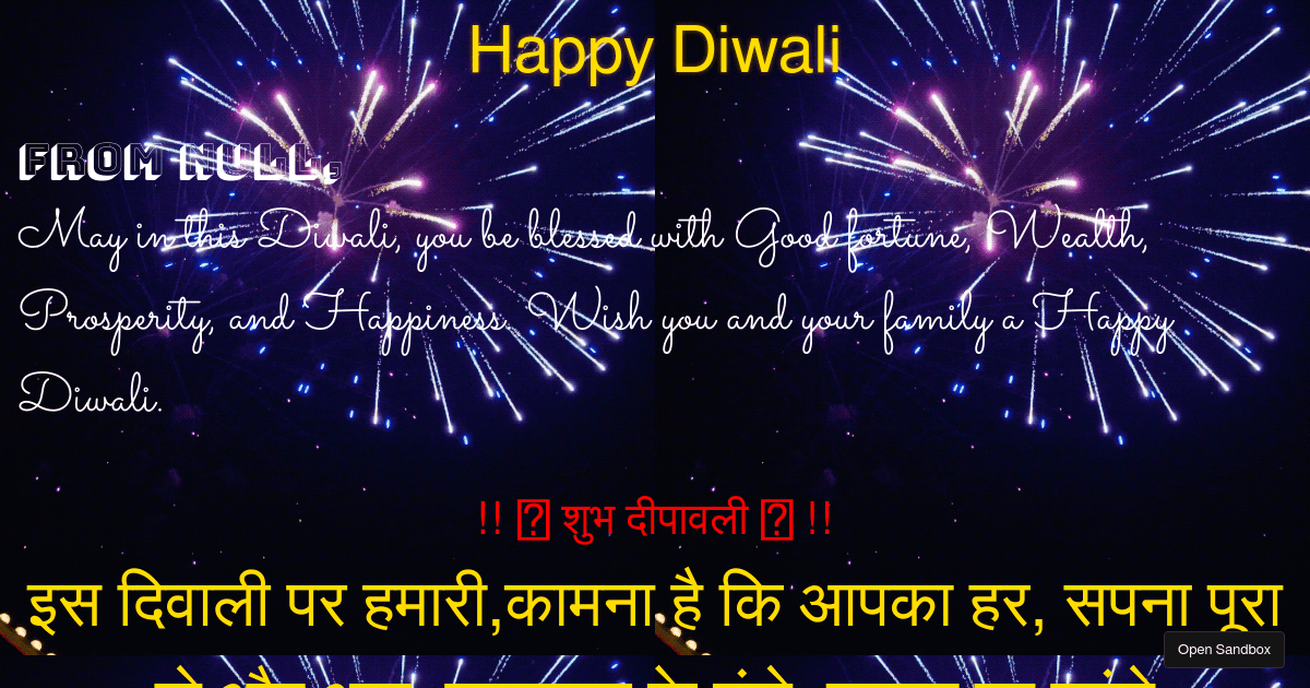 diwali-greetings - Codesandbox