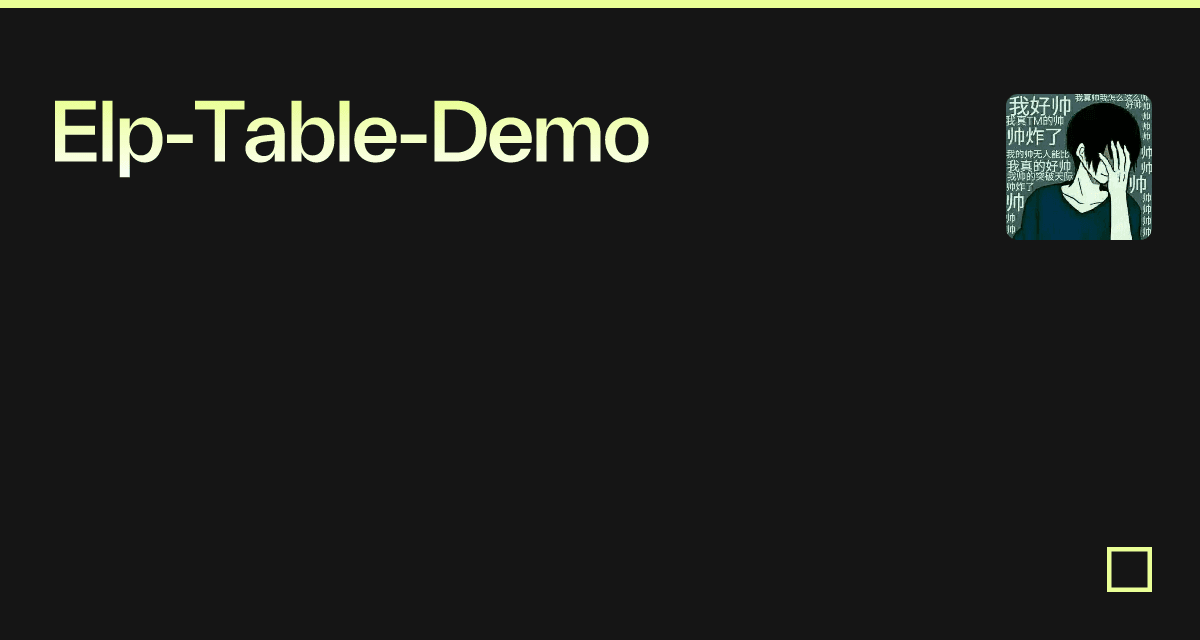 Elp-Table-Demo - Codesandbox
