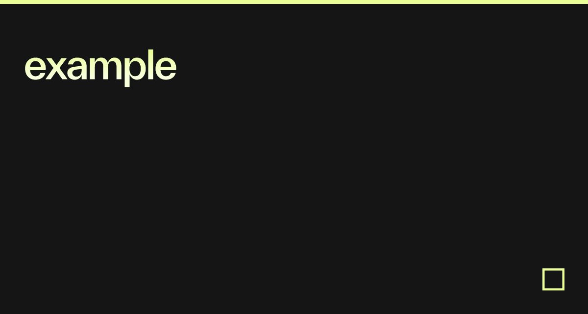 example - Codesandbox