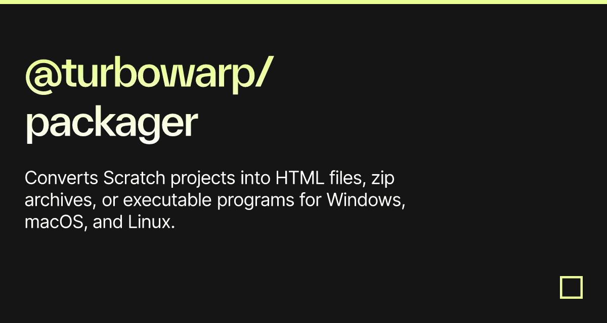@turbowarp/packager - Codesandbox