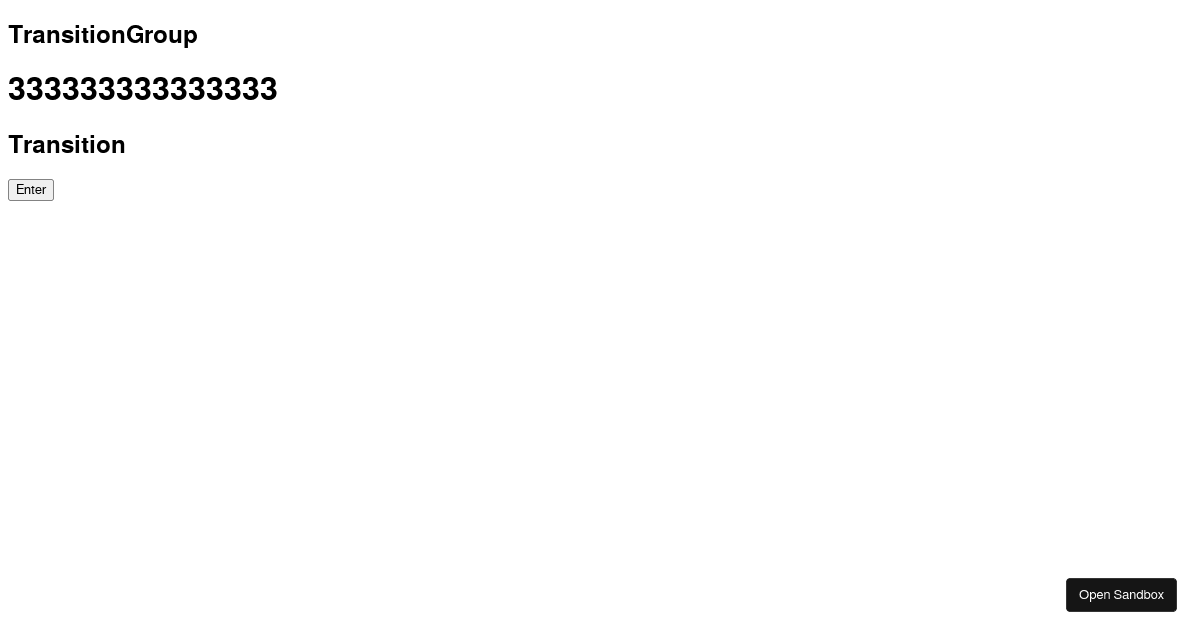 React Transition Group Demo Codesandbox