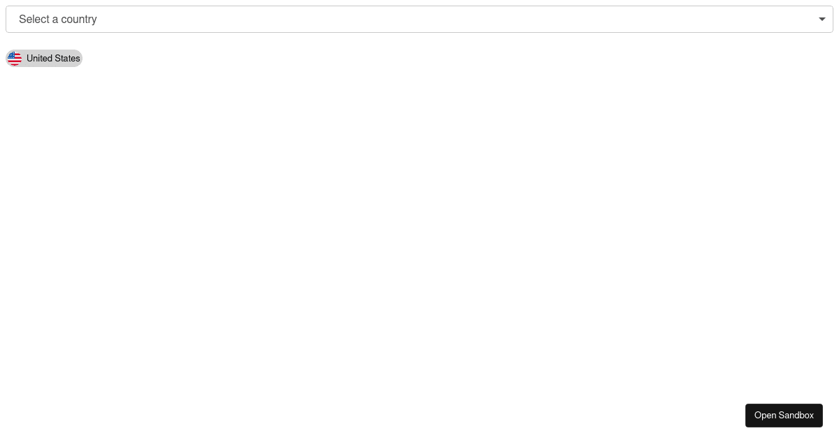 React Country Flag Select Forked Codesandbox