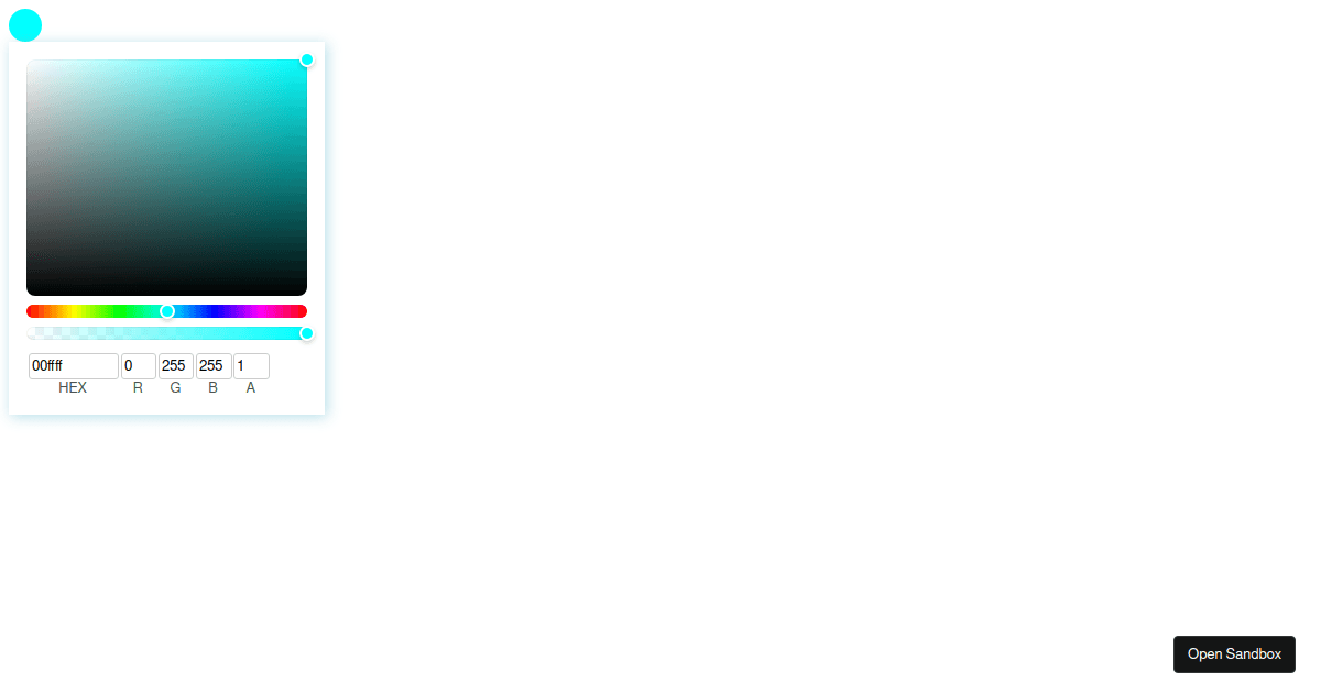 modal color label - Codesandbox