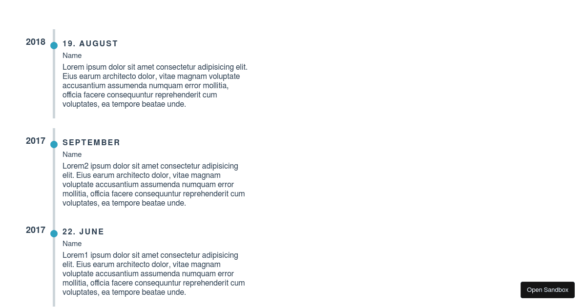 Timeline Vue - Codesandbox
