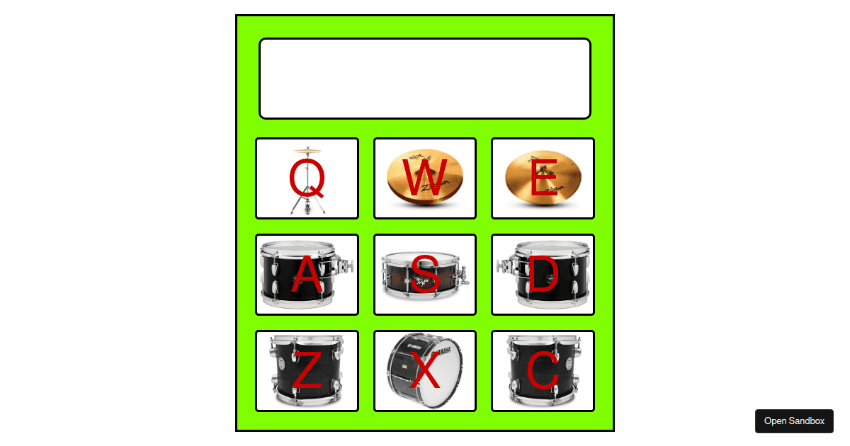 FCC: Drum Machine - Codesandbox