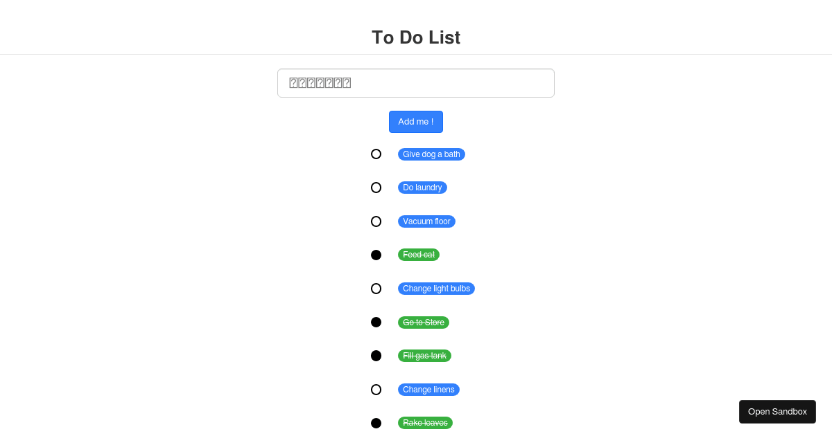 ToDoList - Codesandbox