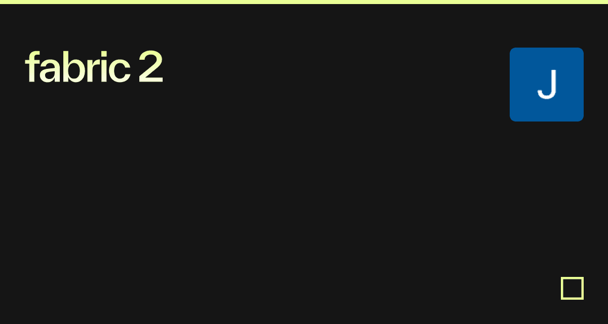fabric 2 - Codesandbox