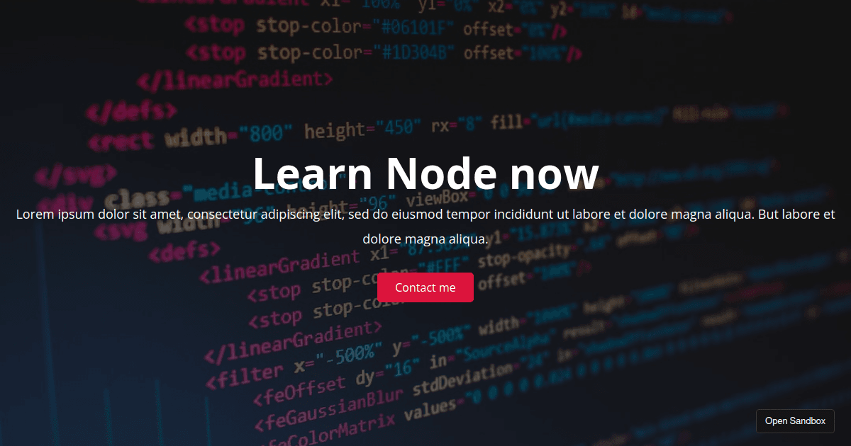 semi-transparent background image with changing text - Codesandbox
