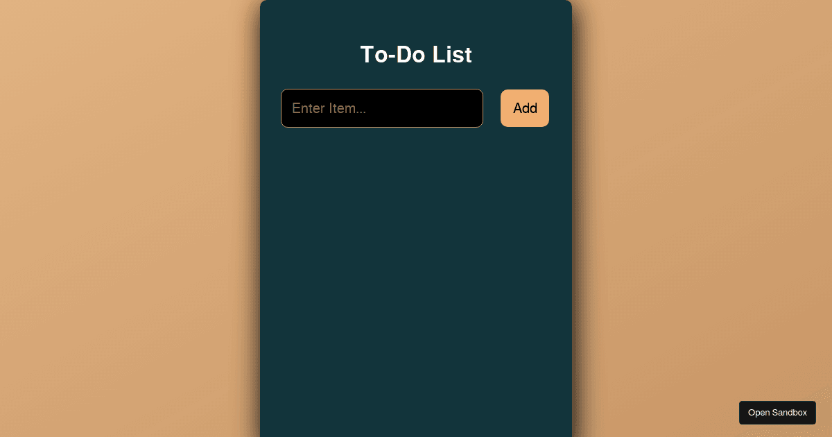 To-Do_List - Codesandbox
