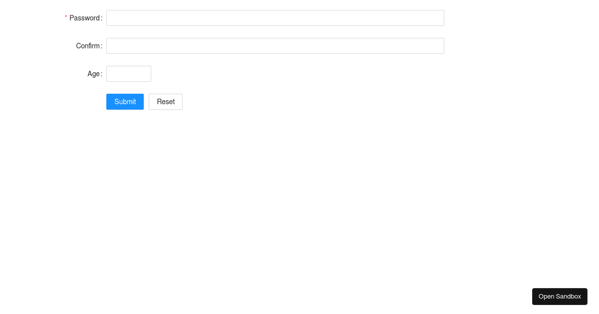 Custom validation rules - ant-design-vue@3.2.20 - Codesandbox Custom validation rules - ant-design-vue@3.2.20 - Codesandbox