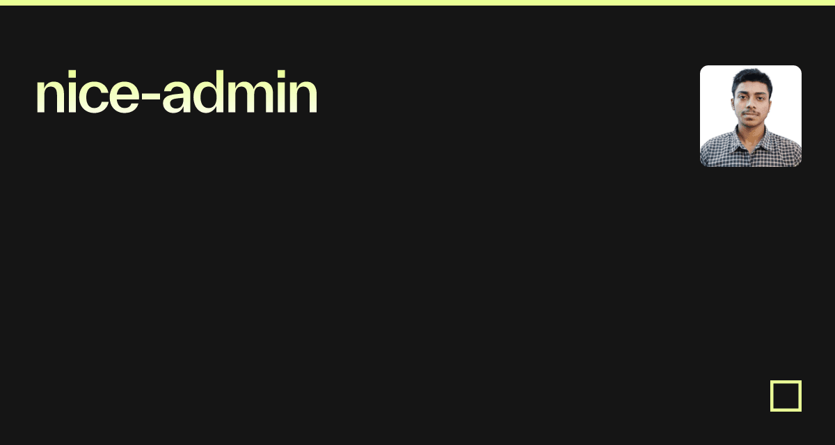 nice-admin - Codesandbox