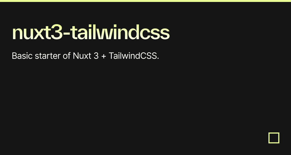nuxt3-tailwindcss - Codesandbox