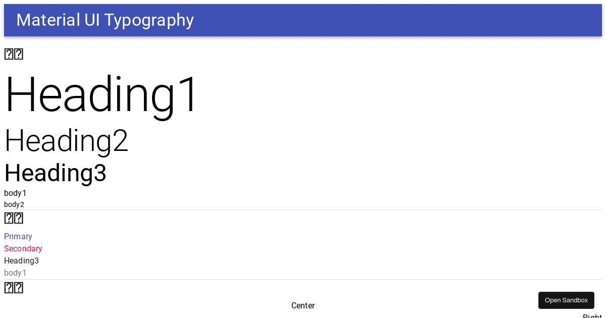 material-ui-typography - Codesandbox