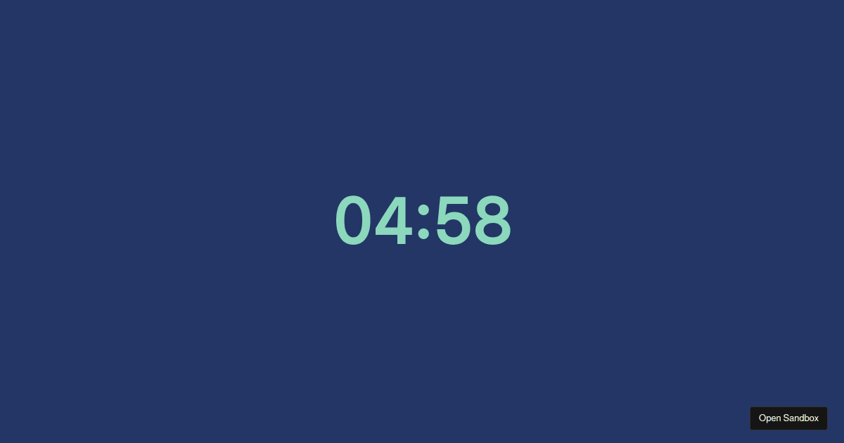 timer - Codesandbox