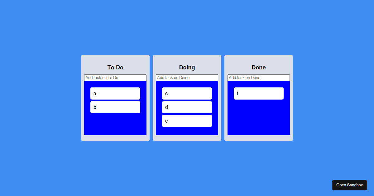 react-beautifuldnd - Codesandbox