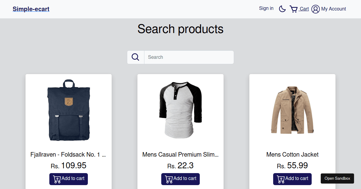 simple-ecart - Codesandbox