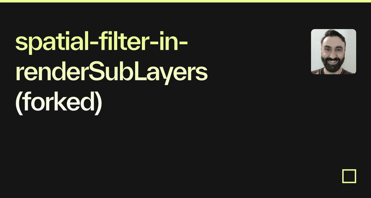 Spatial Filter In Rendersublayers Forked Codesandbox