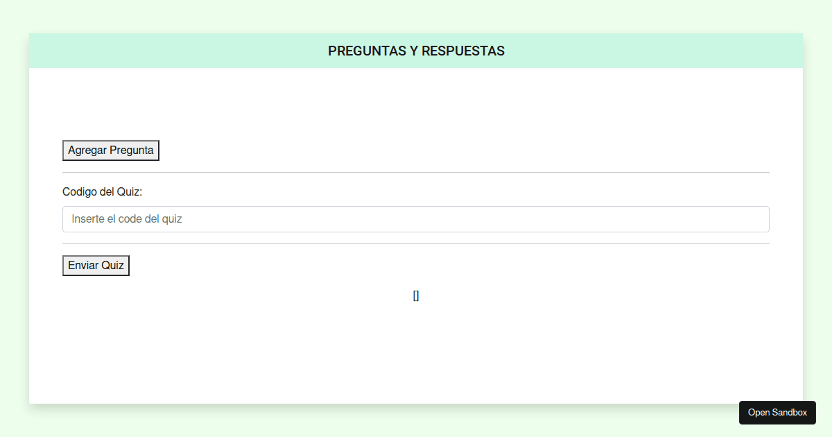 quiz - Codesandbox