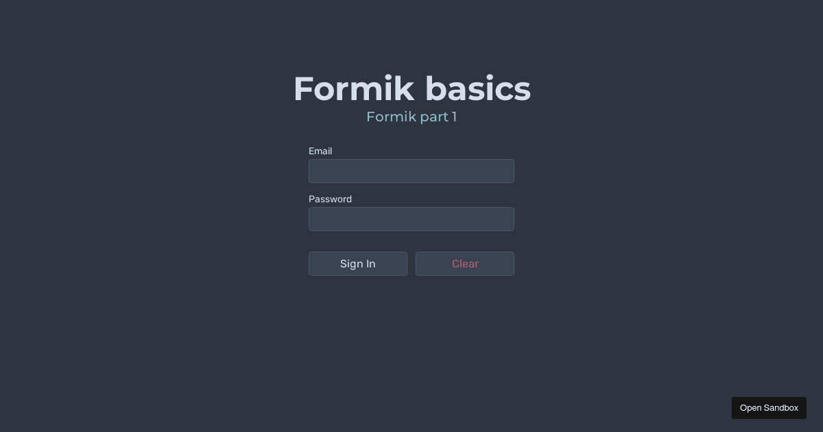 formik-basics - Codesandbox