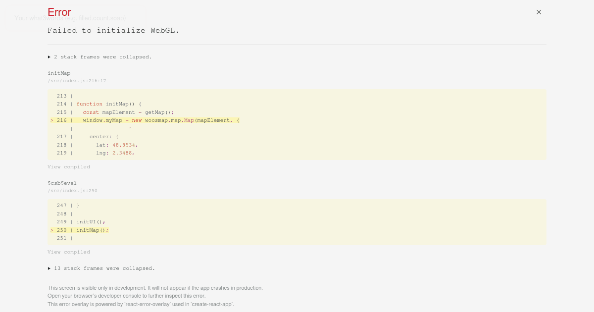 Woosmap for what3words list_sub_buildings - Codesandbox