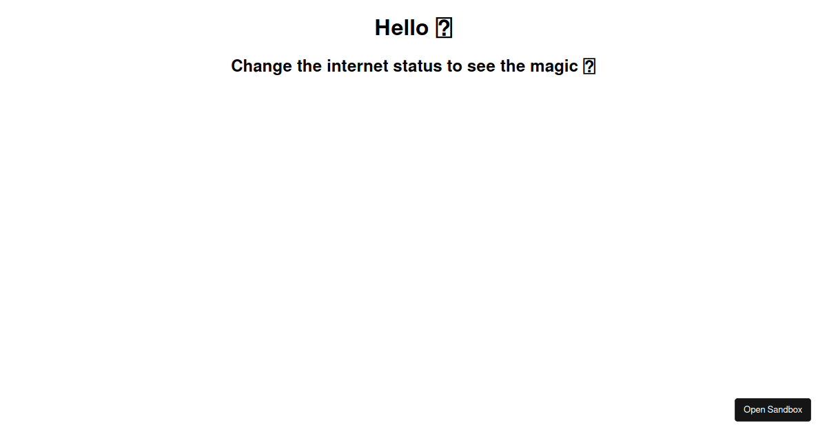 react-navigator-status - Codesandbox