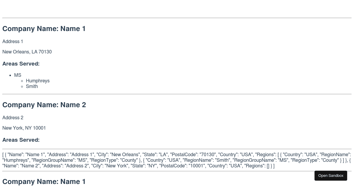 Vue Template - Codesandbox