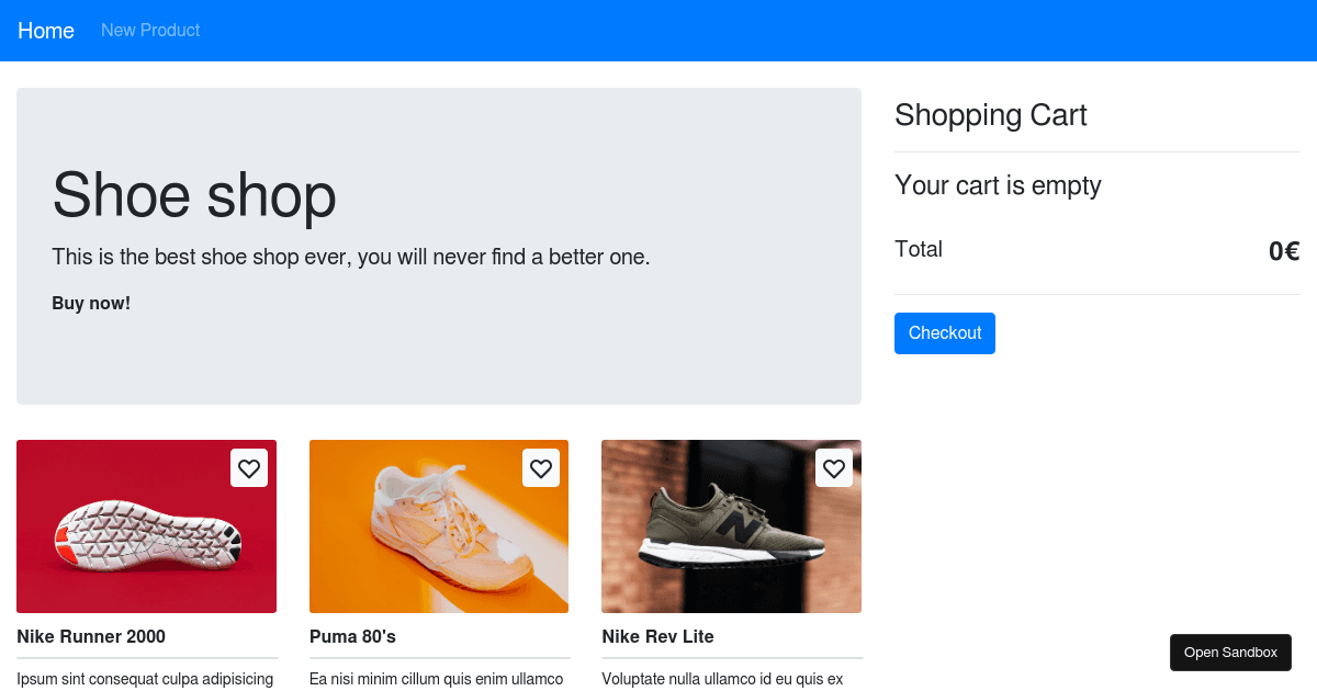 react-shopping-cart-react-router - Codesandbox