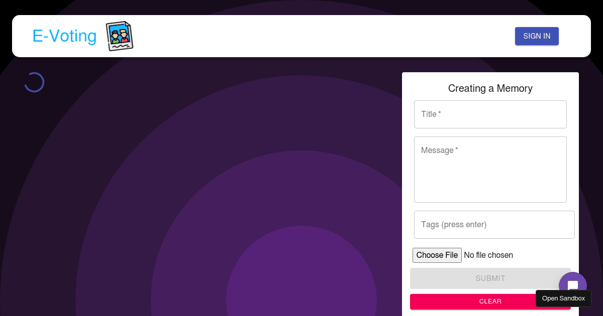 E-Voting - Codesandbox
