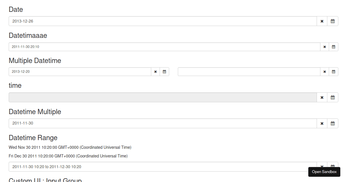 React Datetimepicker Demo Forked Codesandbox