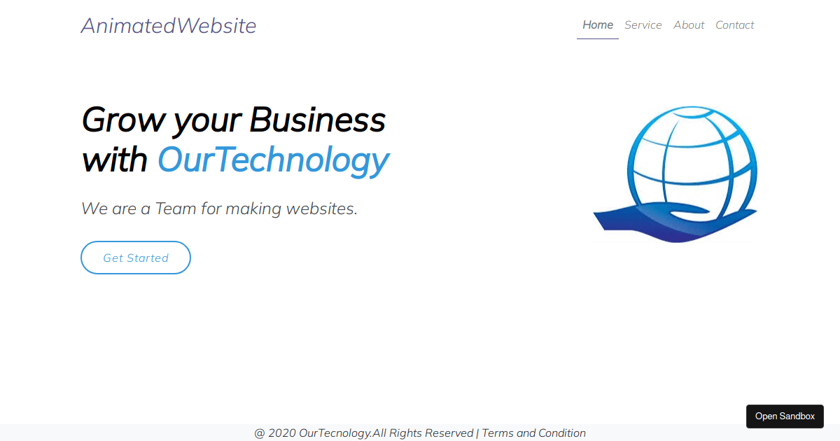 responsive-animated-website - Codesandbox responsive-animated-website - Codesandbox