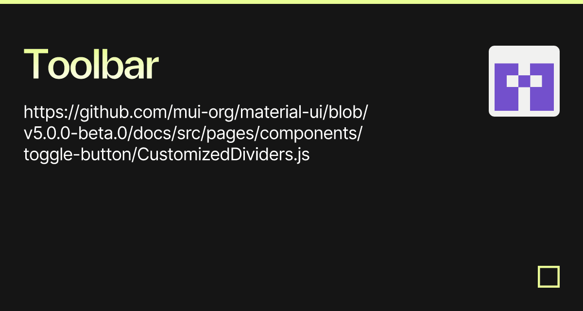 Toolbar - Codesandbox