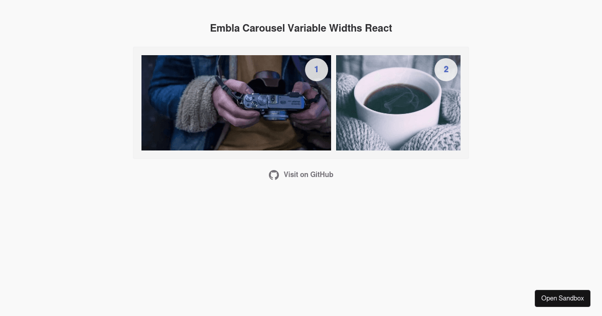Embla Carousel Variable Widths React Codesandbox