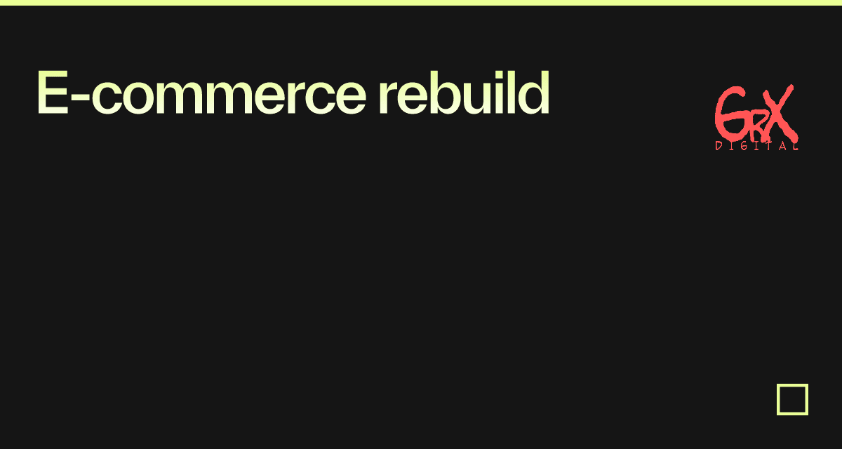E-commerce rebuild - Codesandbox