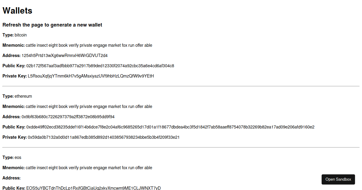 New Forked Codesandbox