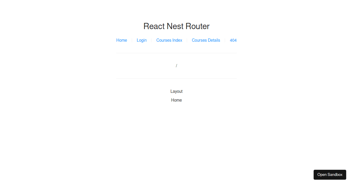 react-nest-router - Codesandbox