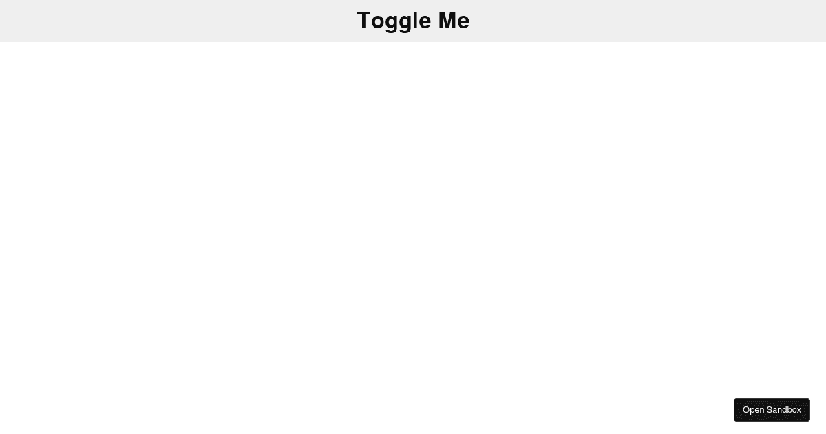 Animated Display None - Codesandbox