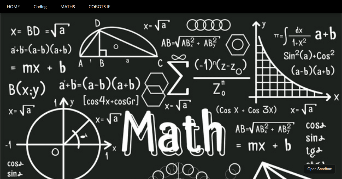 Maths - Codesandbox