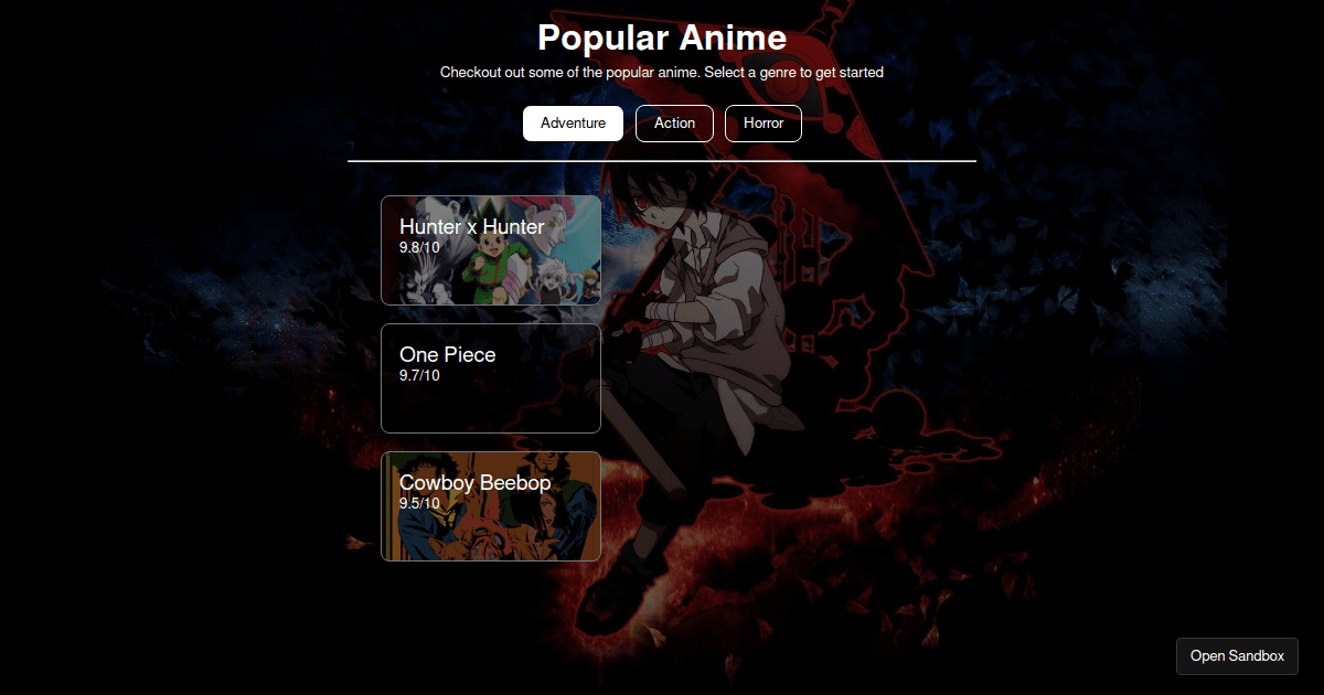 mark9 - Anime Directory - Codesandbox