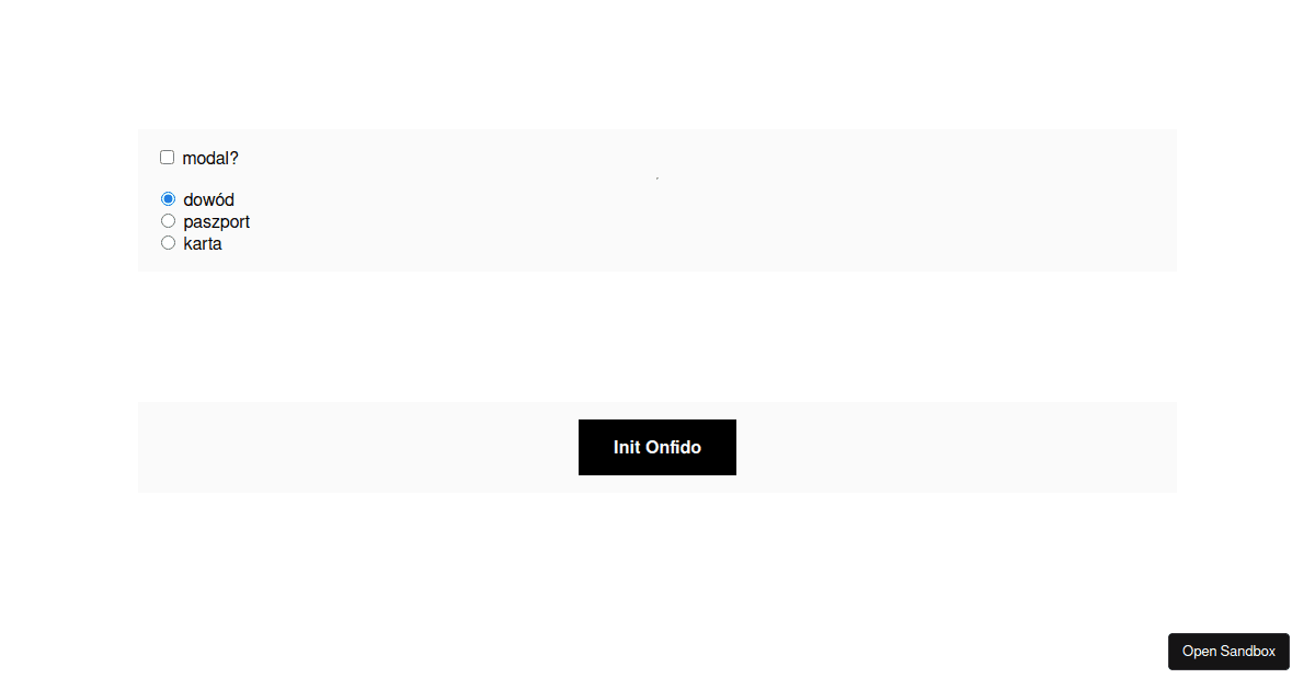 Onfido PoC (forked) - Codesandbox