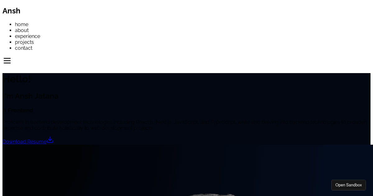 my-portfolio - Codesandbox